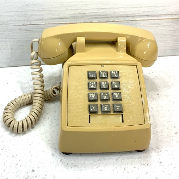 ITT | Other | Vintage Push Button Phone Tan Beige | Poshmark